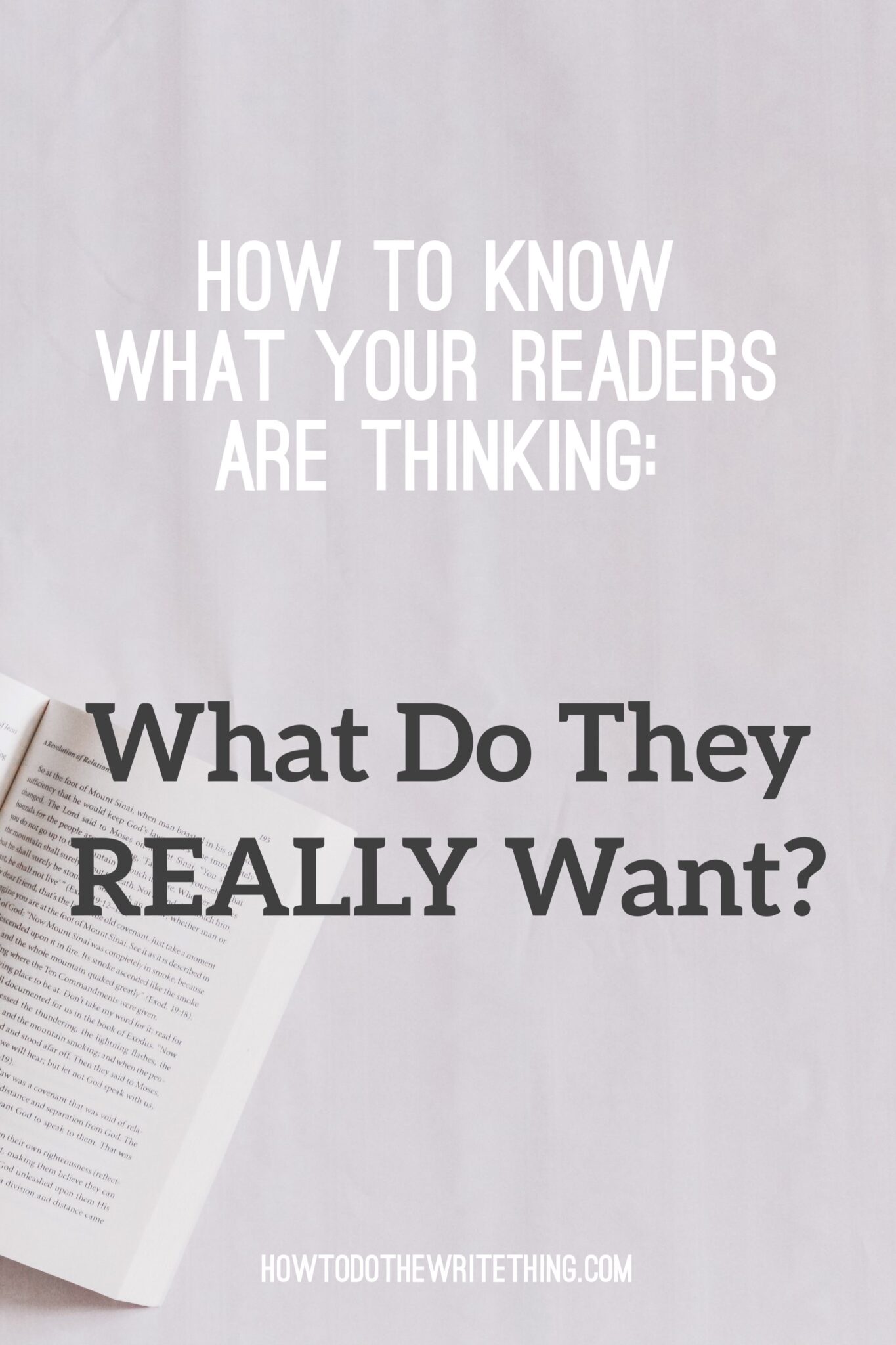 Know What Your Readers are Thinking: What They REALLY Want?