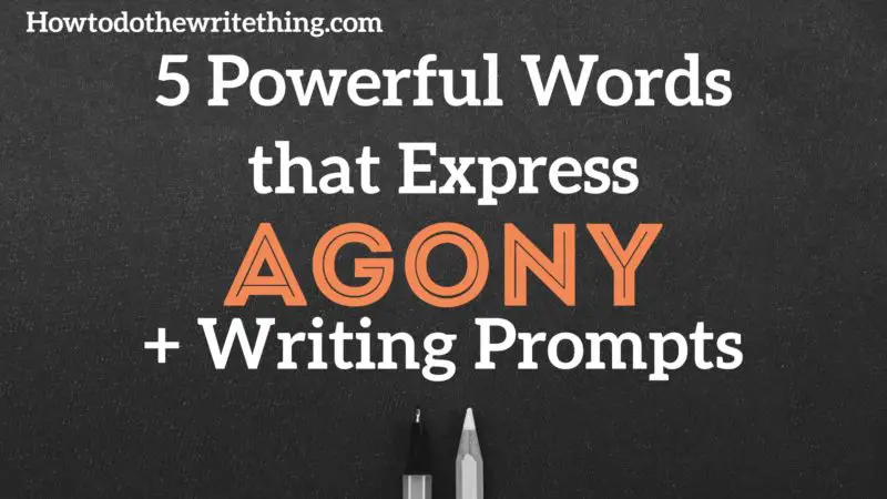 5 Powerful Words that Express Agony + Writing Prompts