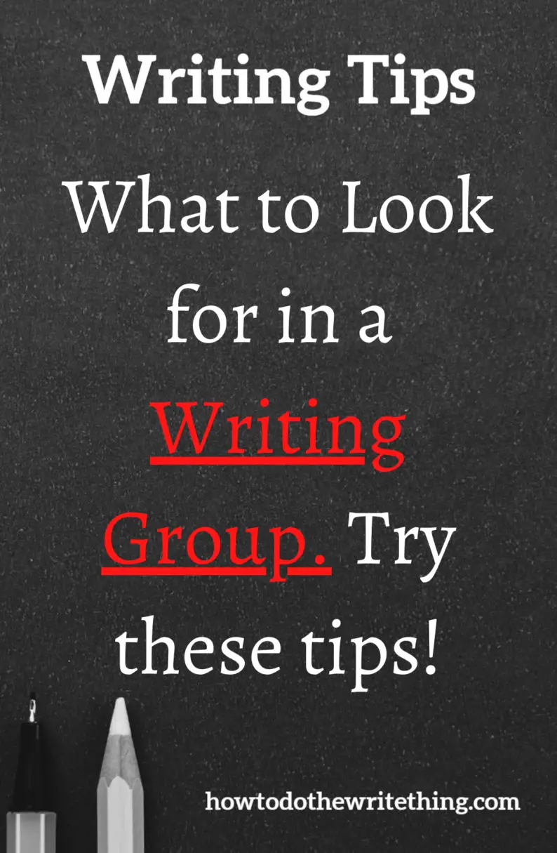 What to Look for in a Writing Group.